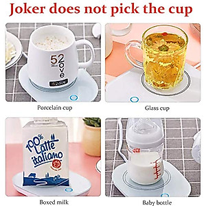Coffee Warmer for Desk Office Home Cup Warmer with Automatic Shut Off Beverage Warmers Plate Electric Gravity Smart Coffee Mug Warmer for Coffee Milk Candle Tea Heating Keep Up to 131℉/55℃ (White)