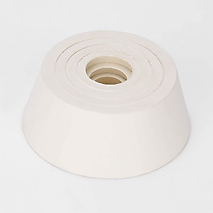 Labasics Filter Adapter Cones, Durable Tapered Collar Rubber Stopper Buchner Funnel Flask Cones Adapter Set, Wear Resistance Smooth Surface, Pack of 9, White