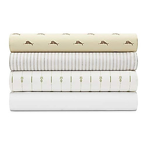 Tommy Bahama 223615 Pineapple Pinstripe Sheet Set, Green, King