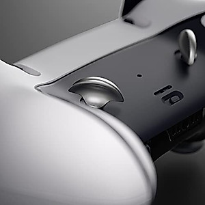 eXtremeRate Back Paddles for PS5 Edge Controller, Metallic Silver Replacement Interchangeable 4PCS Metal Back Buttons for PS5 Edge Controller - Controller NOT Included