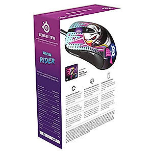 SteelSeries Sensei Ten - Gaming Mouse - 18, 000 CPI Truemove Pro Optical Sensor - Ambidextrous design - 8 Programmable Buttons - CS: GO Neon Rider Edition PC
