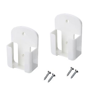 MGGi 2 Pack Remote Control Holder Rack Wall Mounted Air Condition TV Remote Storage Box Organizer, Wall-Mounted Organizer Self Adhesive Media Storage Box Case for Air Conditioner Controller - White