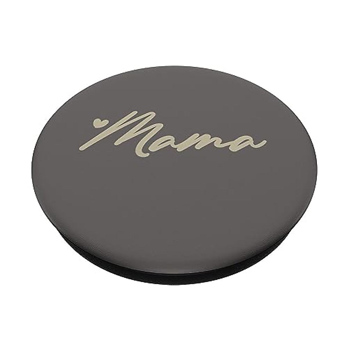 Beige Light Gray Heart Mama PopSockets Standard PopGrip