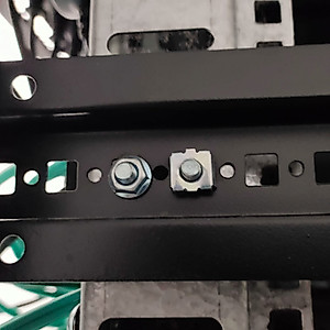 PATIKIL Rack Mount Cage Nuts M5x15mm Mounting Screws Iron Nickel Plated for Server Rack Cabinets with Washers, Silver Tone 10 Sets