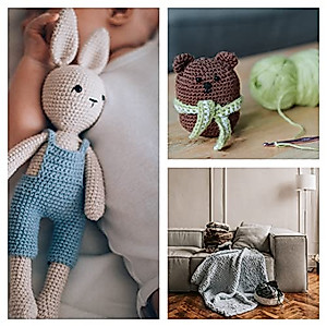 RSL YARN Velvet Yarn 2 SKEINS 100g(132yds) Yarn for CROCHEITING Crochet Yarn 120m Crochet Yarn Baby Yarn Blanket Yarn Chenille Yarn Thick Yarn Knitting Yarn Soft Yarn AMIGURUMI Yarn Plush Yarn (103)