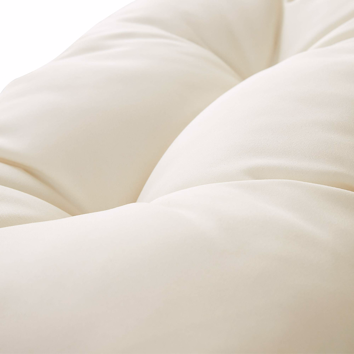 Teamson Home Patio Outdoor 3 Piece PE Wicker Sectional Conversation Sofa Set with Washable Cushions, Tempered Glass Tabletop for Small Space for Patio Garden Backyard, Brown and White