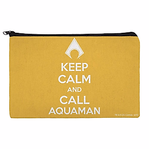 Aquaman Keep Calm and Call Pencil Pen Organizer Zipper Pouch Case