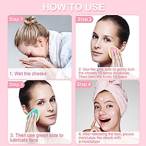 Boao 6 Pieces Hair Removal Sponge Depilation Pads Painless Hair Removal Sponge for Face, Leg, Arm and Body Physical Hair Removal Tool