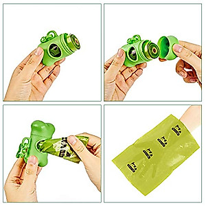 Dog Poop Bags, 60 Rolls / 900 Count Dog Waste Bags with Dispenser and Leash Clip, Unscented, Extra Thick and Strong Poop Bags for Dogs