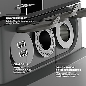 Dometic PLB40 Portable Lithium Battery Power Station, 40 Ah Solar Generator Mobile Battery Pack for Outdoor Camping, Road Trip Adventures