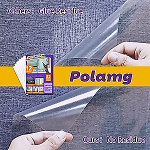 Anti Cat Scratch Deterrent Furniture Protector-12 Pack Single Side Couch Self-Adhesive Tape, Clear for Door Walls