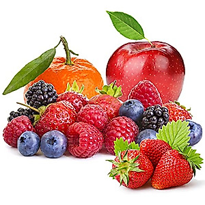 600+ Mix Fruit Seeds Combo Pack - 6 Variety Non-GMO Heirloom and Organic, Strawberry Seeds Raspberry Seeds Mulberry Seeds Apple Seeds Orange Seeds Blueberry Seeds for Planting Home Garden