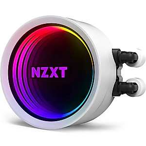 NZXT Kraken X73 RGB 360mm - RL-KRX73-RW - AIO RGB CPU Liquid Cooler - Rotating Infinity Mirror Design - Powered by CAM V4 - RGB Connector - AER RGB V2 120mm Radiator Fans (3 Included) - White