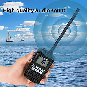 Retevis RM01 Ship to Shore Radio Handheld, Marine Walkie Talkies Waterproof, Floating, NOAA Weather Alert, Marine Two-Way Radios (2 Pack)