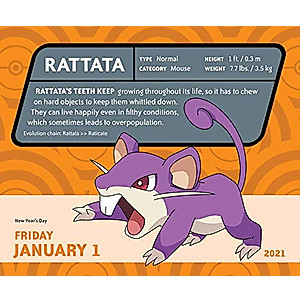 Pokemon 2021 Day-to-Day Calendar