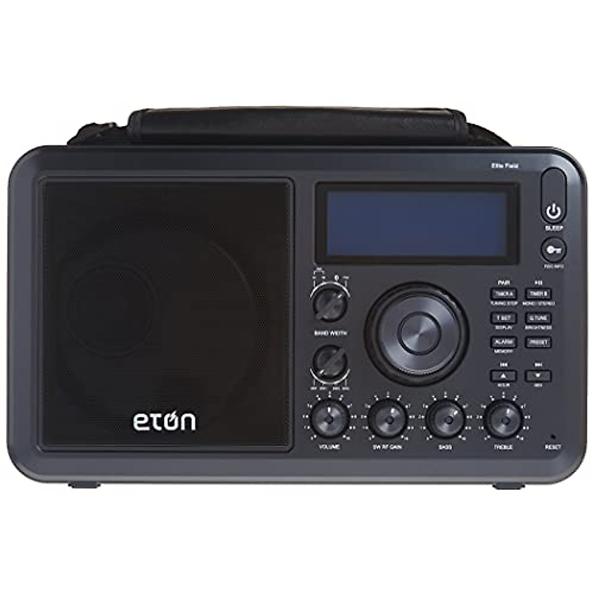 Eton - Elite Field AM/FM/Shortwave Desktop Radio with Bluetooth, Mineral Grey, 2-Band, Bluetooth Ready, LCD Display, Headphone Jack, Strong Anti-Interference, 50 Station Memory