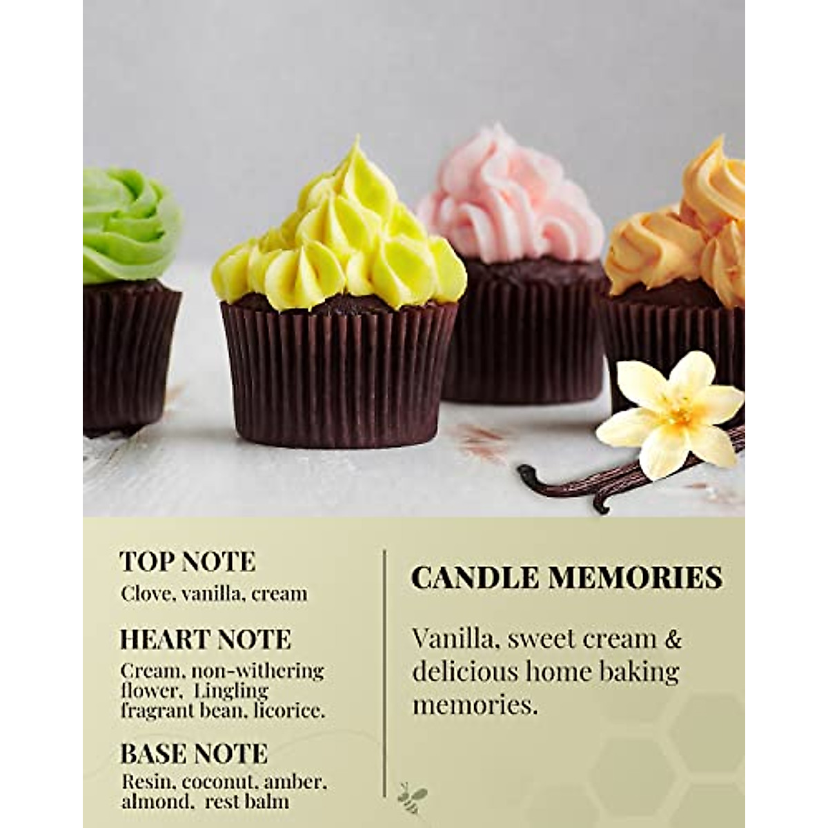 Veda Tinda Scent Vanilla Scented Candles Gift for Women, Beeswax Candles for Home Scented, Strong Scented Candle Keep Your Home Smell Heavenly, 7.4oz Over 55 Hours