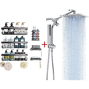 Veken SHOWER CADDY&RAIN SHOWER HEADS WITH HANDHELD SPRAY COMBO