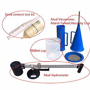GLTL Slurry Test Kit,Mud Hydrometer,Mud Viscometer,Marsh Funnel and Viscosity Cup