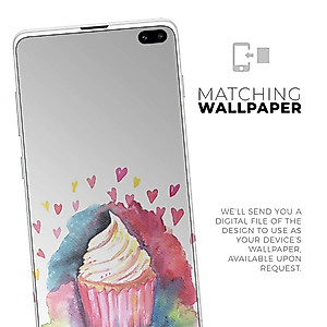 DesignSkinz Love, Cupcakes, and Watercolor Protective Vinyl Decal Wrap Skin Cover Compatible with The Samsung Galaxy S20 (Screen Trim & Back Glass Skin)