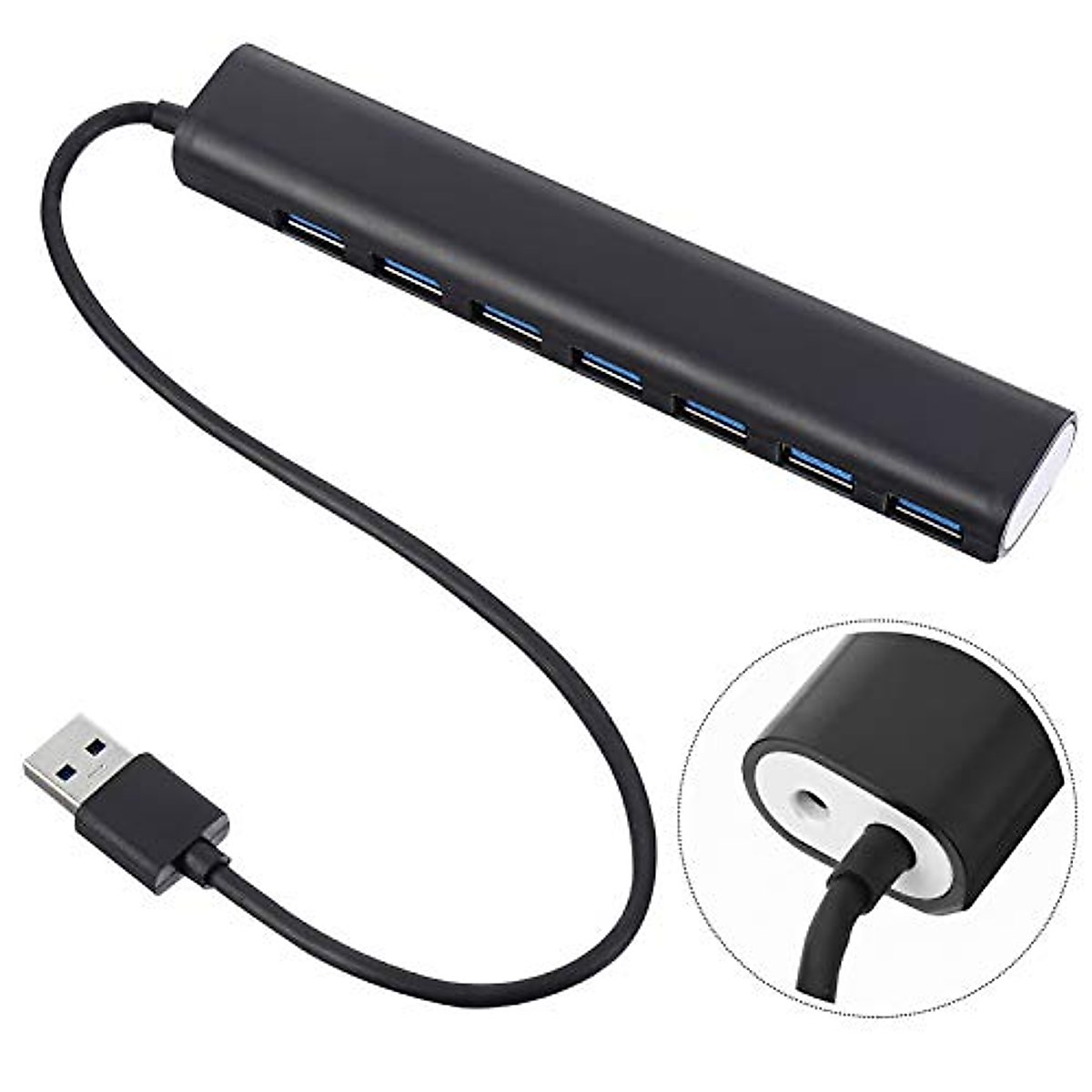 OSALADI USB Hub USB Hub USB Hub USB Hub 7-in-1 Computer Hub Adapter with Cable Multi-Port Expansion Transfer Adapter for Pc Laptops Tablets USB Splitter USB Splitter USB Adapter USB Adapter