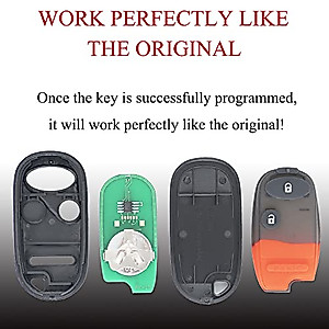 Key Fob Remote Replacement Fits for Honda Civic 2001 2002 2003 2004 2005 / Honda Pilot 2003 2004 2005 2006 2007 NHVWB1U523 / NHVWB1U521 Keyless Entry Remote Control 72147-S5A-A01