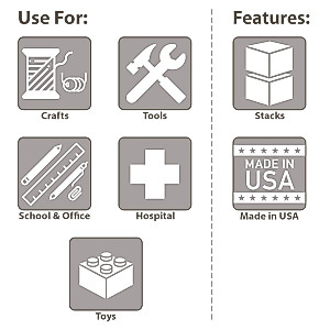 Akro-Mils 12-Inch ProBox Plastic Toolbox for Tools, Hobby or Craft Storage Toolbox, Model 09912, (12-Inch x 5-1/2-Inch x 4-Inch), Red