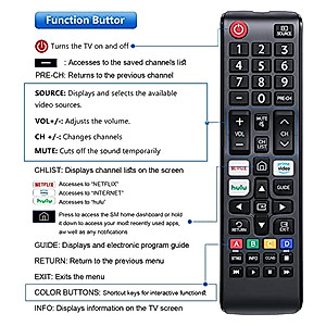 Upgrade Model Universal Remote for Samsung Tv Remote, Remote for Compatible All Samsung Smart TV, LED, LCD, HDTV, 3D, Series TV, Remote Control for Samsung Smart Tv Control Replacement