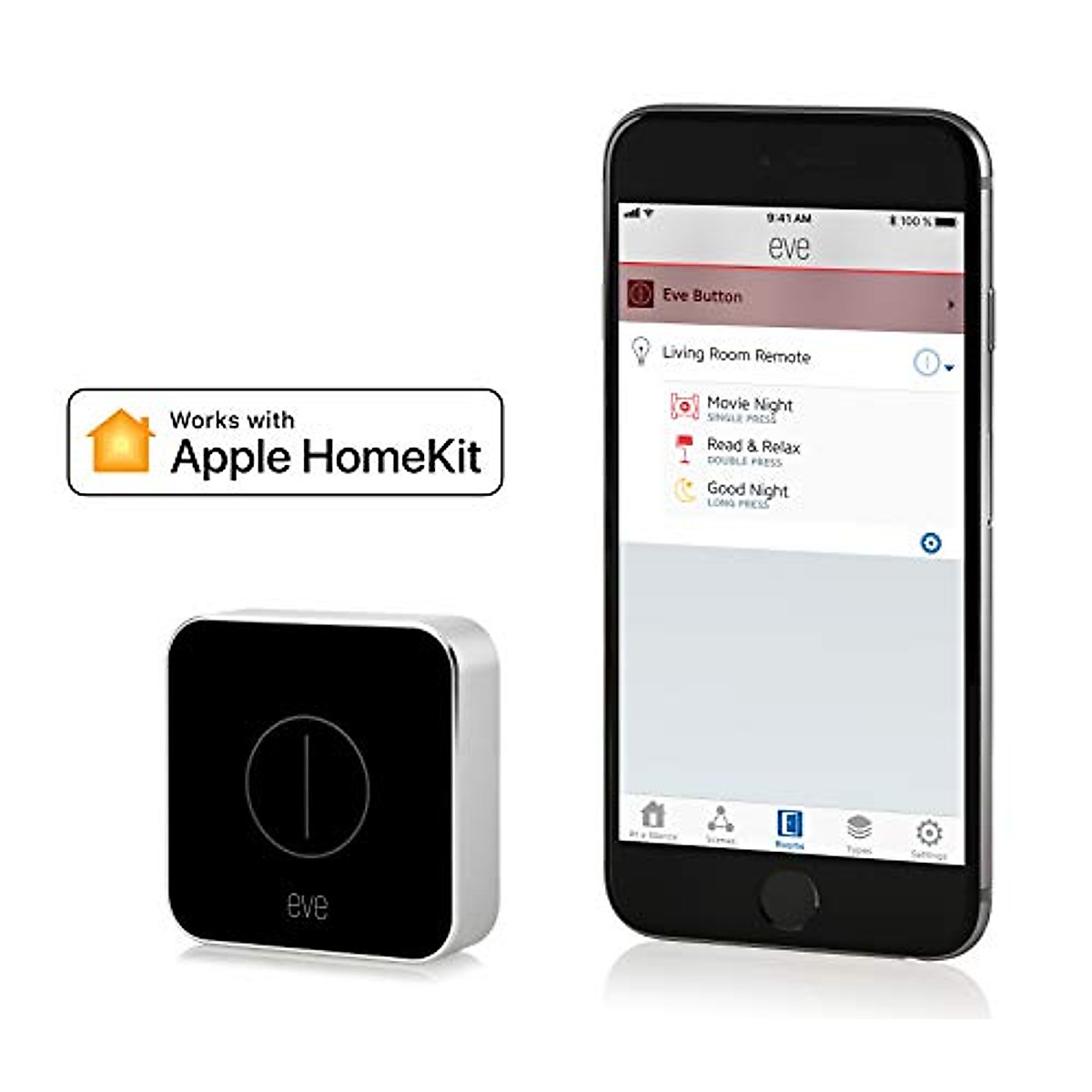 Eve Button - Apple HomeKit Smart Home Remote To Command Accessories and Scenes