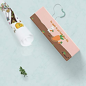 Runtoo Animals Tree Wall Decals Monkey Giraffe Elephant Wall Art Stickers for Kids Bedroom Baby Nursery Wall Décor