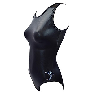 Sookie Active Metallic Sheen Classic Tank Leotard (Deep Black, Ladies - Small)