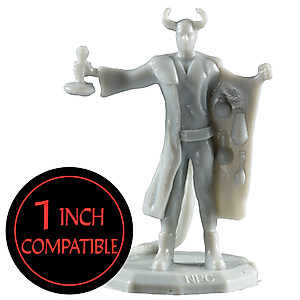 Monster Townsfolk Mini Fantasy Figures - 8pc Merchant Non Player Character NPC Miniatures - 1" Hex-Sized Compatible with DND Dungeons and Dragons, Pathfinder and All RPG Tabletop Games