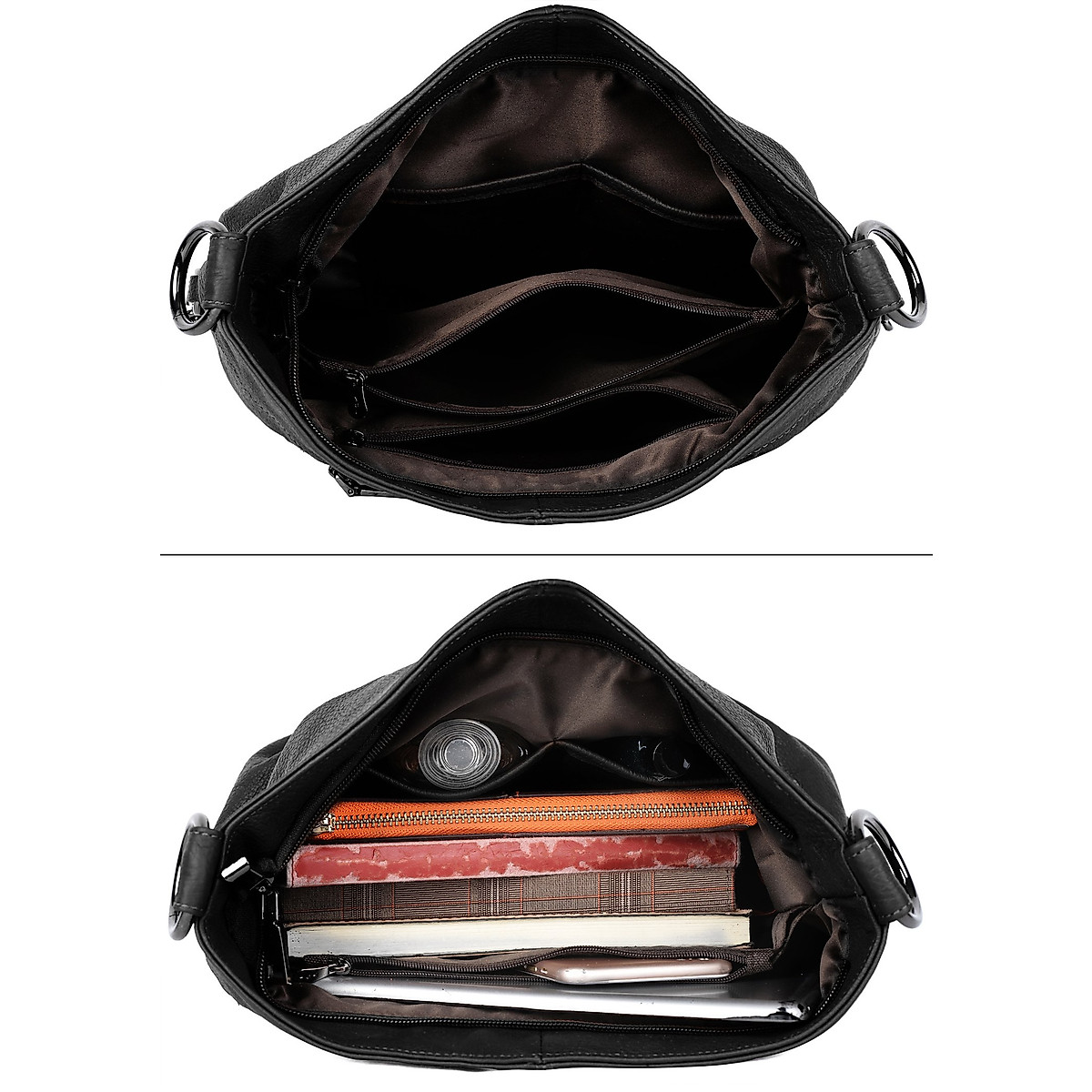 YALUXE Genuine Leather Shoulder Bag Stylish Womens Crossbody Travel Top-Handle