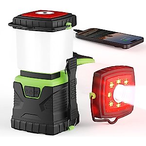 Camping Lantern Rechargeable Flashlights, Multi-Purpose 1300LM Lantern, 6000mAh Long Battery Life, IP65 Waterproof, Portable Tent LED Light for Hunting, Hurricane, Hiking, Outage(Clearance)