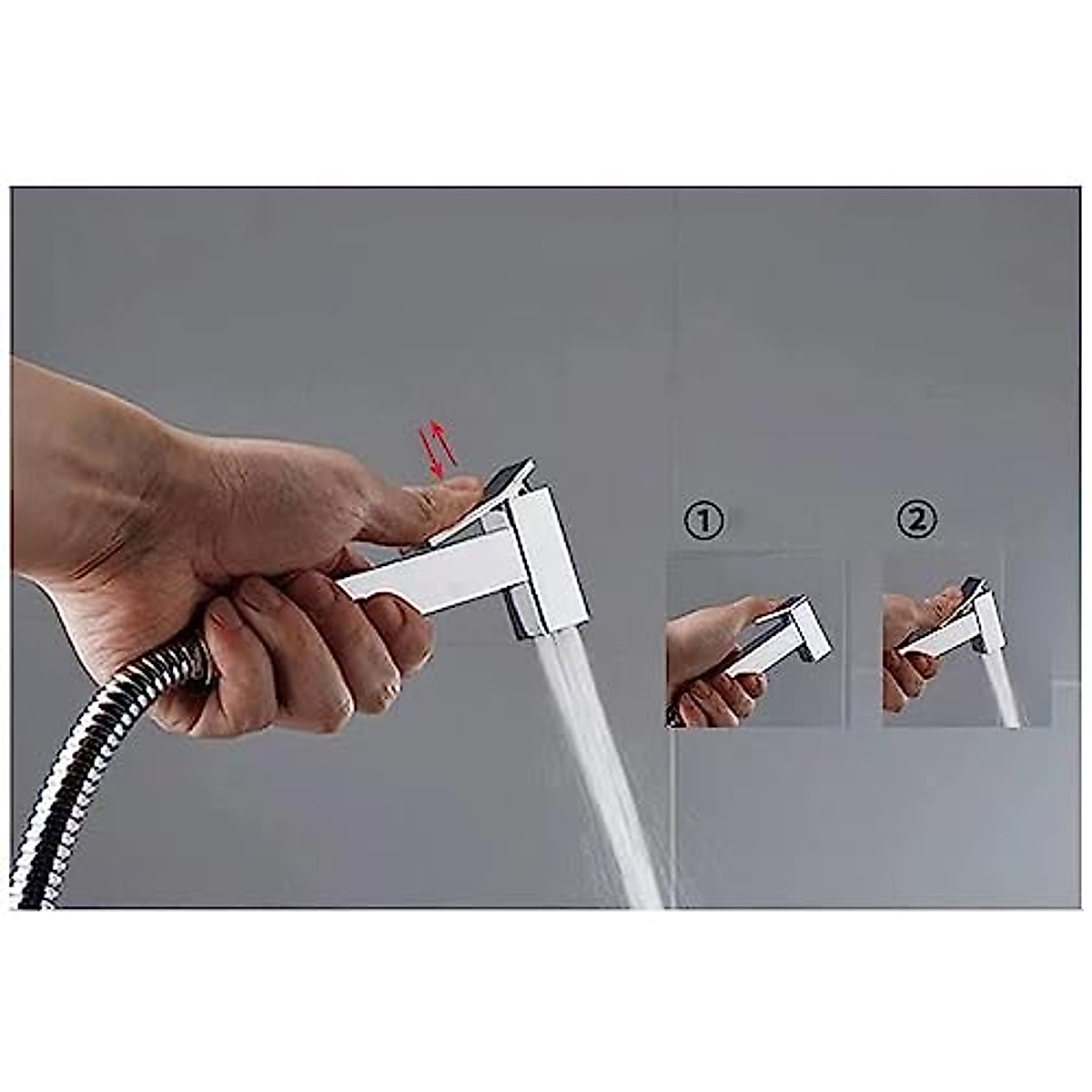 ifgswopq Handheld Bidet Sprayer for Toilet,Bidet Sprayer Wall Mount,Bidet Sprayer Washbasin,Bidet Sprayer for Toilet from Sink,All Copper Multi-Function Pressurized Flushing,Golden B (Black