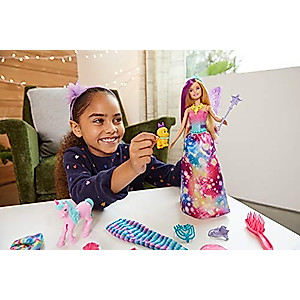 Barbie Dreamtopia Advent Calendar: Blonde Doll, 3 Fairytale Doll Fashions, 10 Accessories and 10 Storytelling Pieces Including 3 Pets, for 3 to 7 Years Old