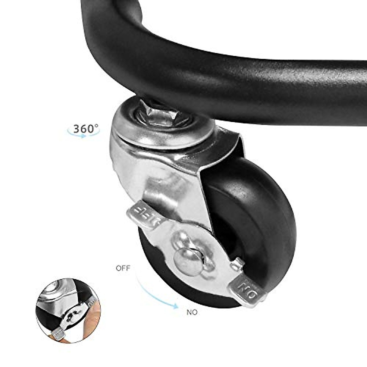 Poplarbox 3-Tier Rolling Utility Cart Metal Mesh Storage Shelves with Handles (Black)