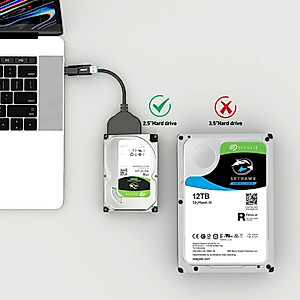 BENFEI SATA to USB Cable, 2in1 USB-C/USB 3.0 to SATA III Hard Driver Adapter Compatible for 2.5 inch HDD and SSD