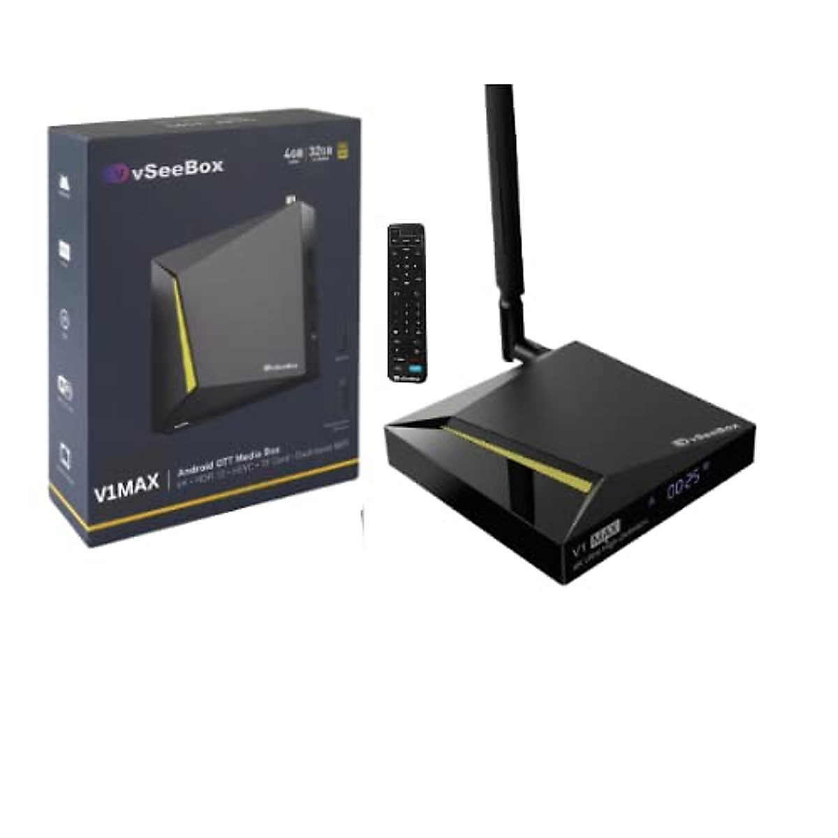 New 2023 vseeBox v1max with Backlit Android TV Box (4GB RAM + 32GB ROM) Fast Delivery 3 Days