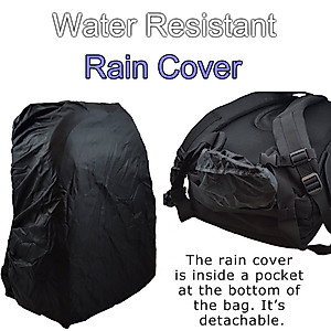 Acuvar Professional DSLR Camera Backpack with Rain Cover for Canon, Nikon, Sony, Olympus, Samsung, Panasonic, Pentax models.