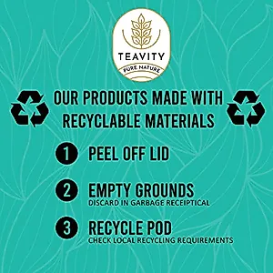 Organic Licorice Mint Tea Pods Made with Organic Egyptian Licorice Tea - Decaf Tea Pods for Keurig K cup Brewers | Herbal Tea Pods | Licorice Root Tea Organic by Teavity (Organic Licorice Mint Tea, 24 Count)