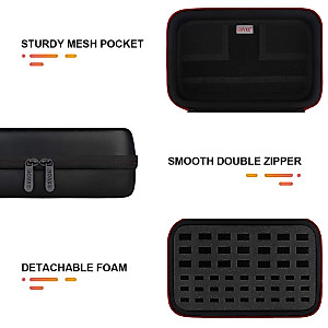 BOVKE Flash Drive Case SD Card Holder 48 Slots USB Storage Case Thumb Drive Memory Card SDXC SDHC Card Organizer for SanDisk Samsung SamData Netac PNY YubiKey TOPESEL USB Stick Flash Drives, Black