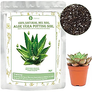 Halatool 3 QT Organic Succulent Soil Potting Mix Garden Top Soil for Indoor & Outdoor Plants Bonsai Aloe Vera Soil for Houseplants Flowers Vegetables & Herbs