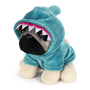 GUND Doug The Pug Shark Dog Stuffed Animal Plush, 5"