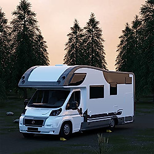 Joric RV Leveling Blocks 2 Pack Wheel Chocks RV Leveling System RV Camper Accessories for Travel Trailers with Rubber Grip Mats and Carry Bag,Can Withstand Campervans Weighing up to 50,000 lbs, Yellow