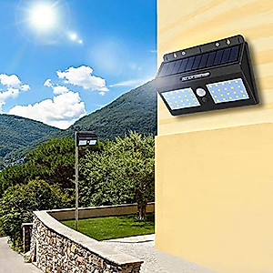Wall Lampled Street Light Pir Motion Sensor Solar Garden Light Outdoor Waterproof Wall Lamp Solar Light for Home Garden Fence Stair asshow