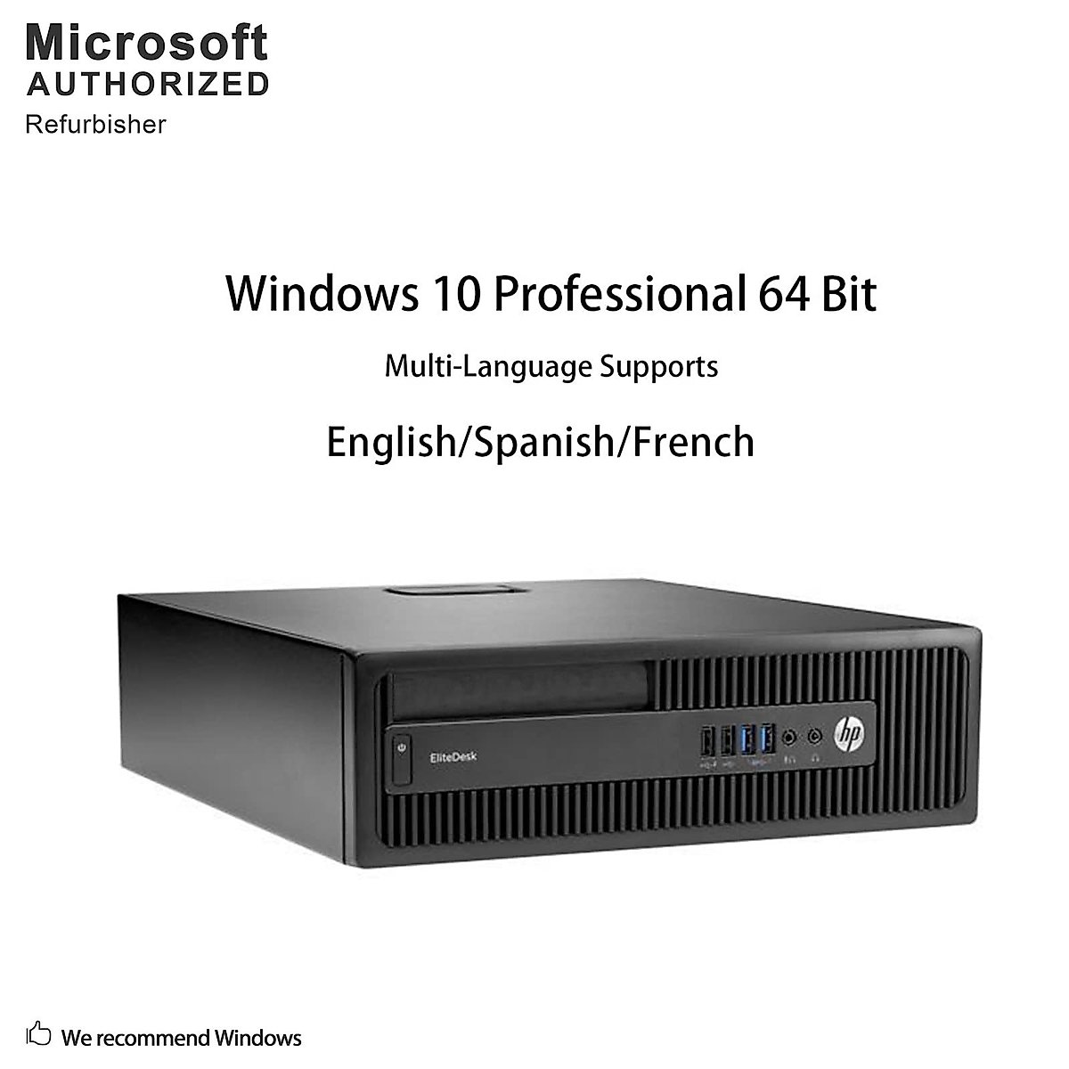 HP EliteDesk 800 G2 Small Form Factor High Performance Desktop PC, Intel Quad Core i5-6500 3.2GHz, 32G DDR4, 1T SSD, WiFi, BT, DP, VGA, Windows 10 Pro 64 Language Supports En/Sp/Fr (Renewed)