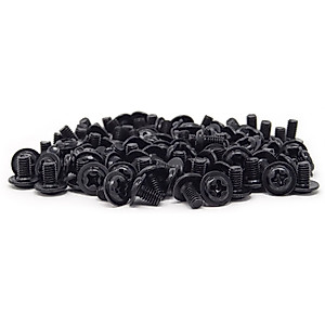 Honbay 100PCS M3x5 Round Head PC Mounting Computer Screws Computer Case Fixed Motherboard Screw (Black Zinc)