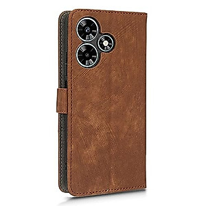Case Compatible with Infinix Hot 30 4G X6831,Leather Case with Card Slot.Wallet Design,RFID Protection.Standable Flip Case Brown