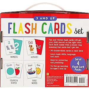 Flash Cards Value Pack - Set of 4 (Alphabet, First Words, Numbers, Colors & Shapes)